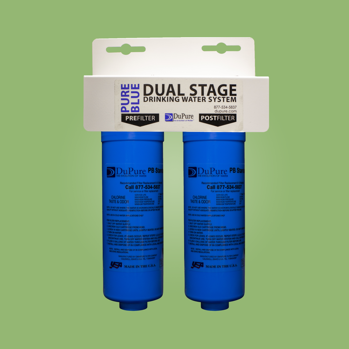 PB (Pure Blue) Standard 8" Dual Stage filters | Dupure
